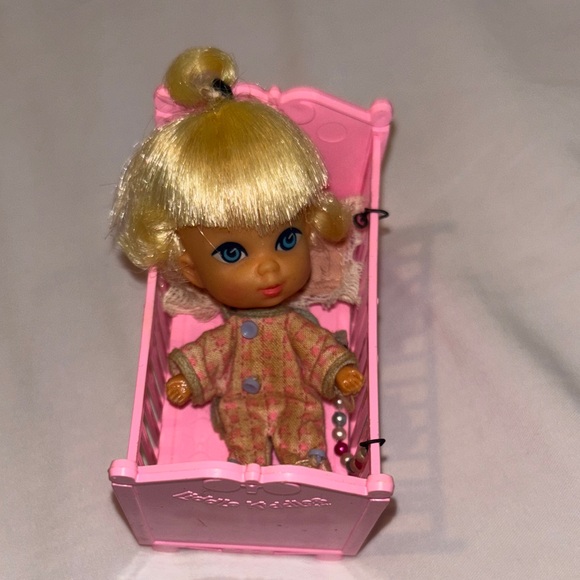 Mattel | Toys | Vintage Liddle Kiddles Baby Doll Blonde Doll In Pink ...